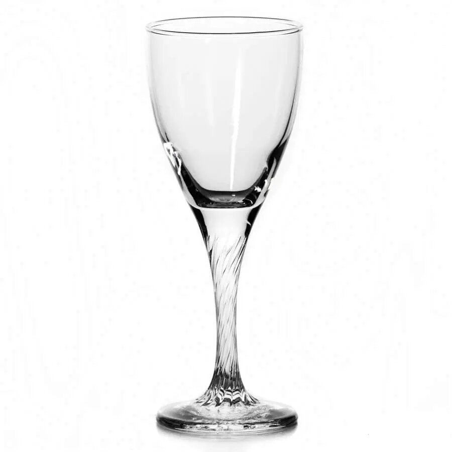 Бокал для вина 180мл «Твист», стекло, элегантный дизайн, прозрачный