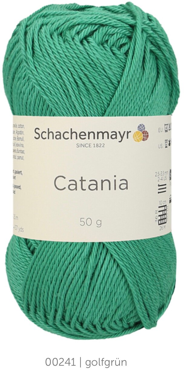 Catania /Катания/ пряжа Schachenmayr Originals, MEZ, 9801210 (00241, golfgrun (темно-зеленый), зеленый)