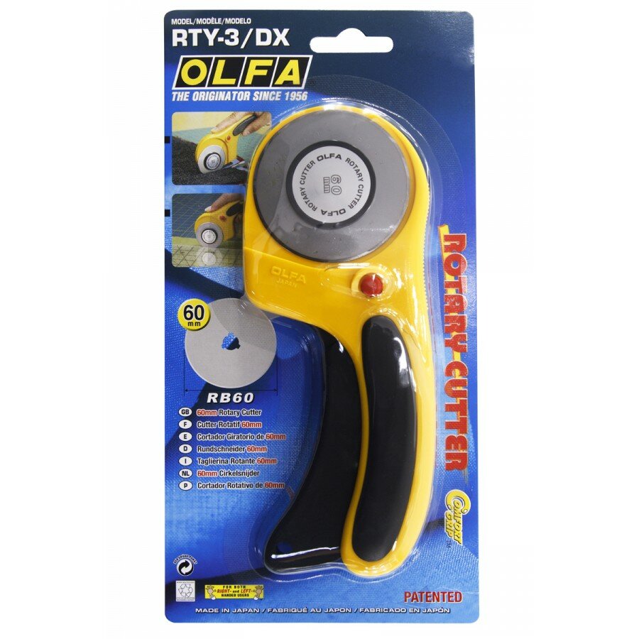 Дисковый нож «люкс», диаметр 60 мм желтый 60 мм OLFA RTY-3/DX