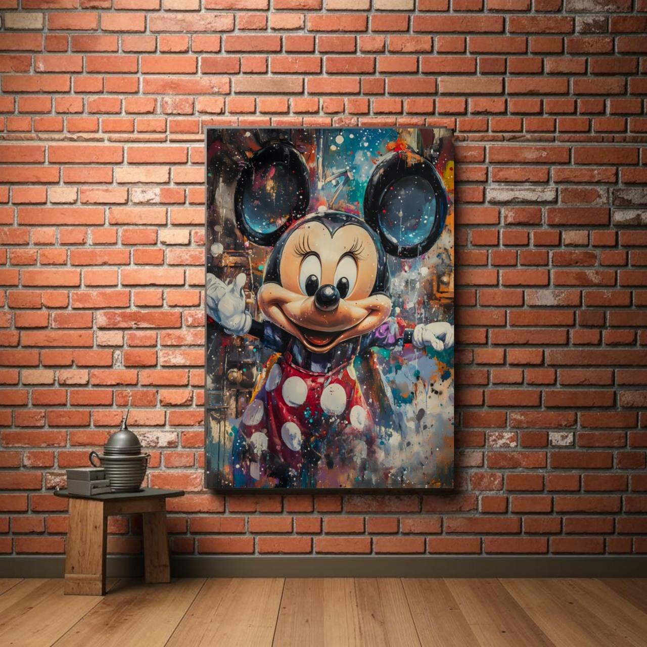 Картина большая с Микки Маусом, мультяшки Дисней, 60*80 см