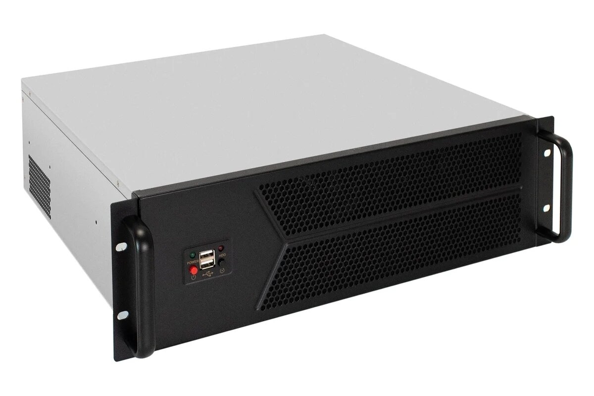 Серверный корпус ExeGate Pro 3U450-12 (RM 19", высота 3U, глубина 450, БП 2U-1000ADS, 2*USB)