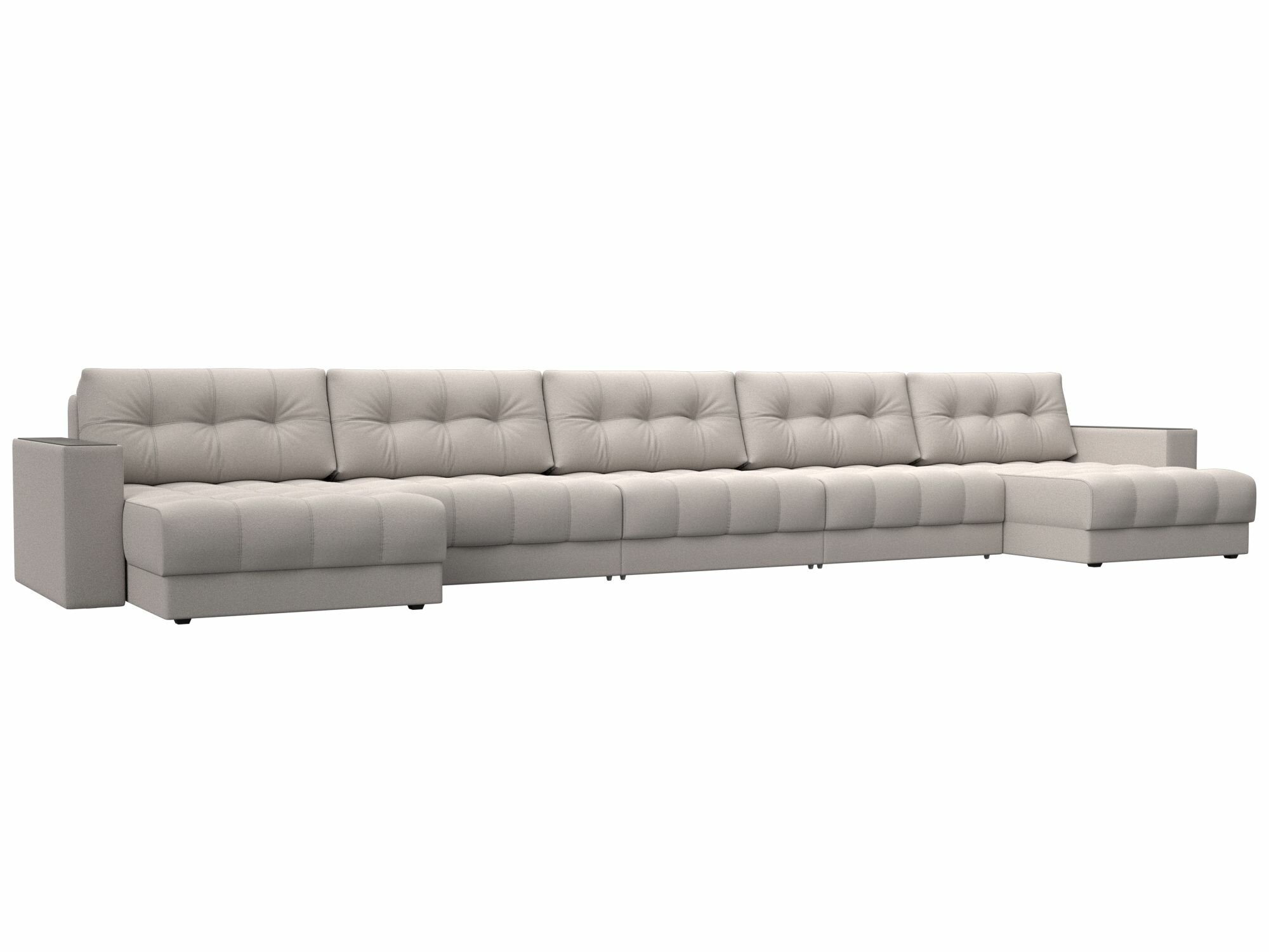 Диван П-образный с декором Бруно НПБ Мегалонг, Замша