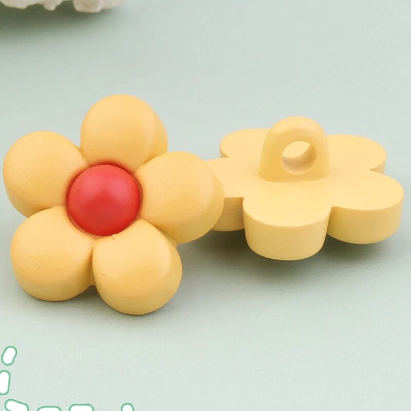 Пуговицы ZheHui пластиковые детские 10 шт. Желтый, 18mm 5pcs, 07