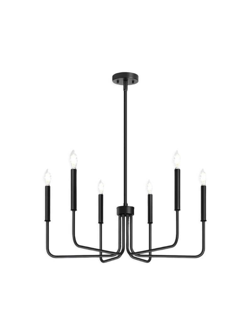 Американский стиль, кованое железо, свечи, люстры.