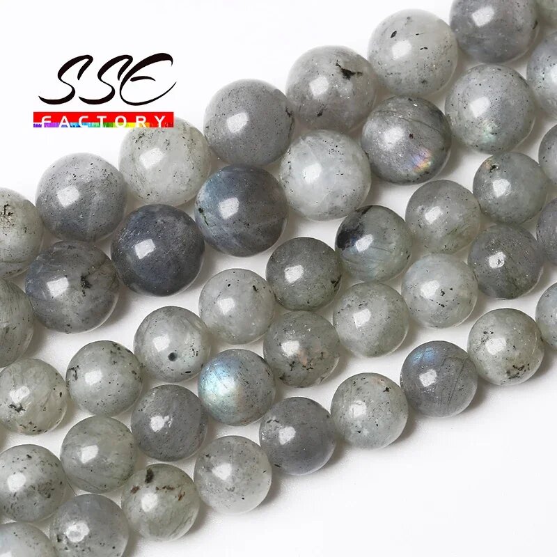 Бусины черные лабрадорит Sunshine and Beads 4-12 мм 8mm 45 to 48pcs, Gray Labradorite