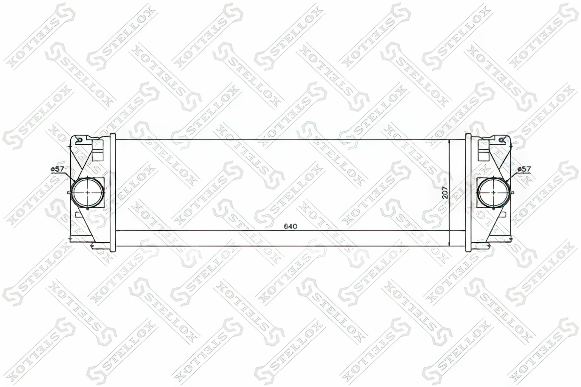 Интеркулер для Мерседес Спринтер 3-t, 5-t, Фольксваген Крафтер 30-35 10-40206-SX STELLOX