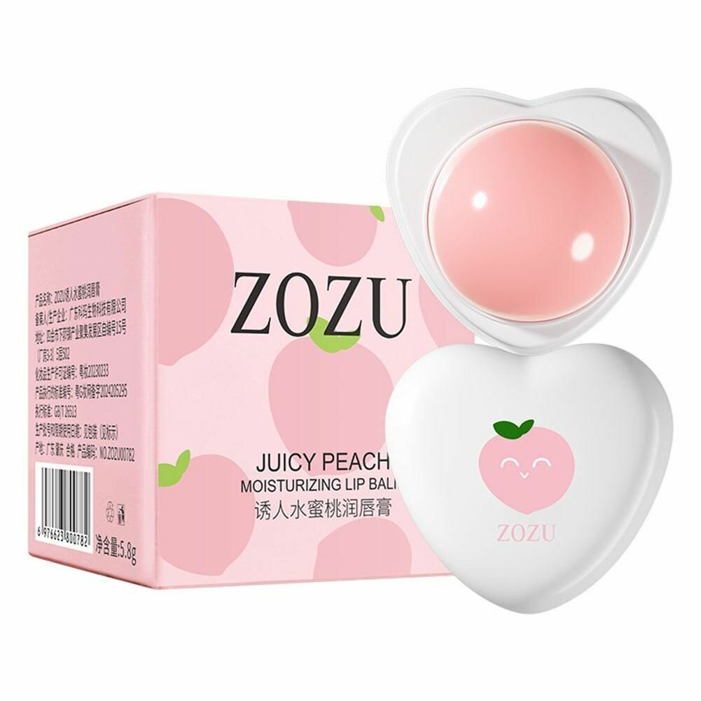 Фруктовый увлажняющий бальзам для губ Клубника Персик Сердце Форма Восстанавливающий Средства по уходу за губами