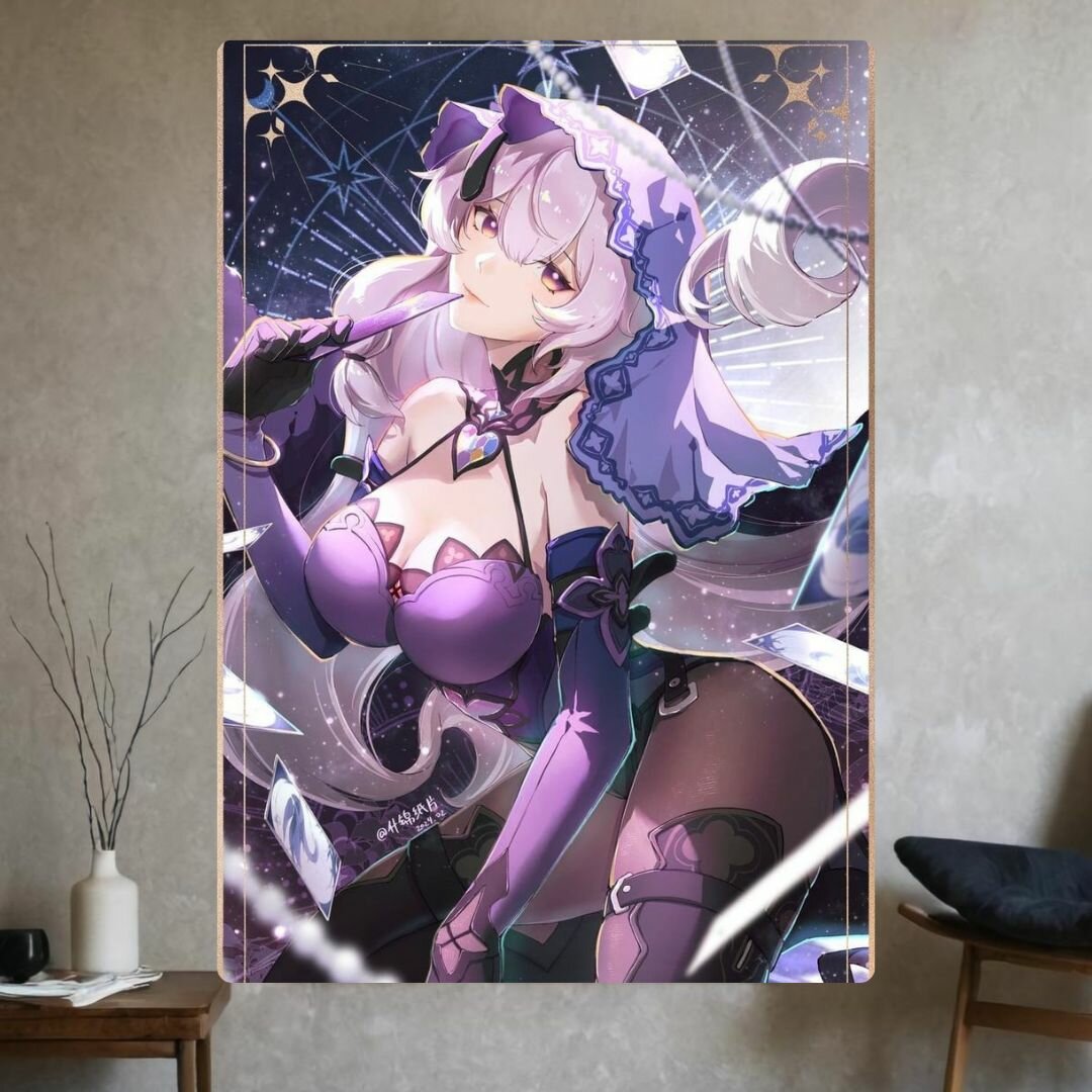 Картина на металле (Honkai: Star Rail) Чёрный Лебедь, Black Swan, 20*30см