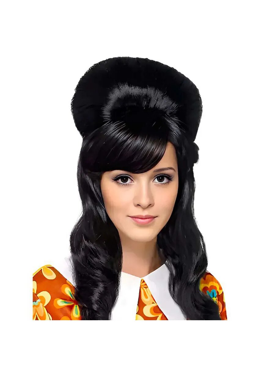 Парик карнавальный "Высокая мода", брюнетка, женский / веселуха