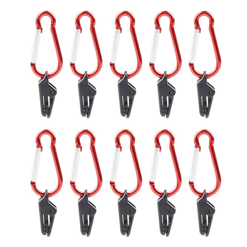 10 шт, ветрозащитный брезентовый зажим типа «крокодил», затягивающийся замок, ручка с карабином, зажим для кемпинговой палатки, тент, зажимы для брезента