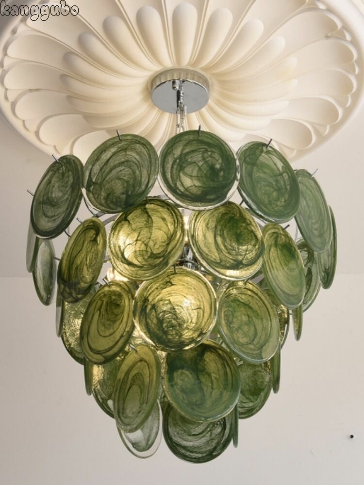 Итальянская муранская люстра из витражного стекла ручной работы