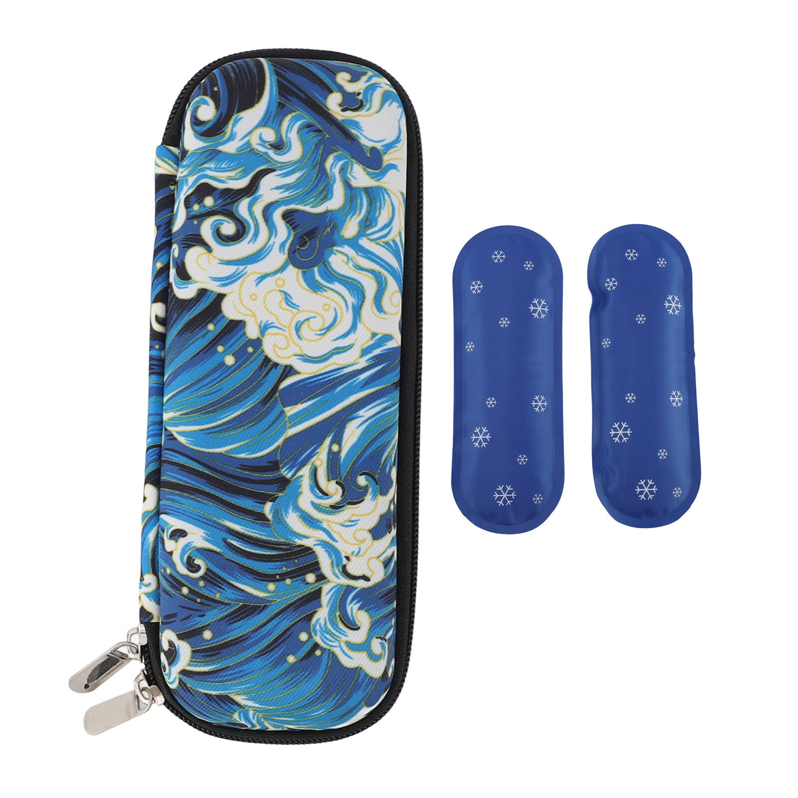 Сумка-холодильник для инсулина Дорожный футляр для инсулинового холодильника Изолированный прохладный органайзер для лекарств от диабета с 2 многоразовыми пакетами льда для путешествий Тип 4