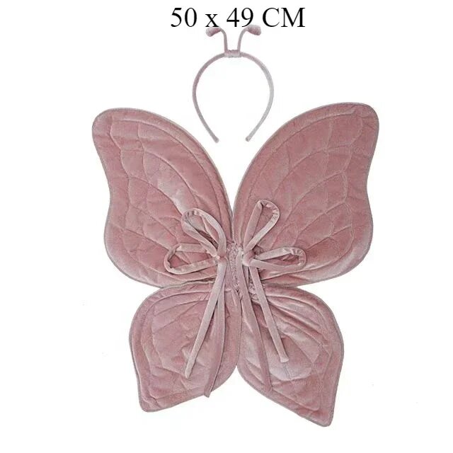 Винтаж бархатные крылья бабочки для фотосессии Розовый, Dusty Pink