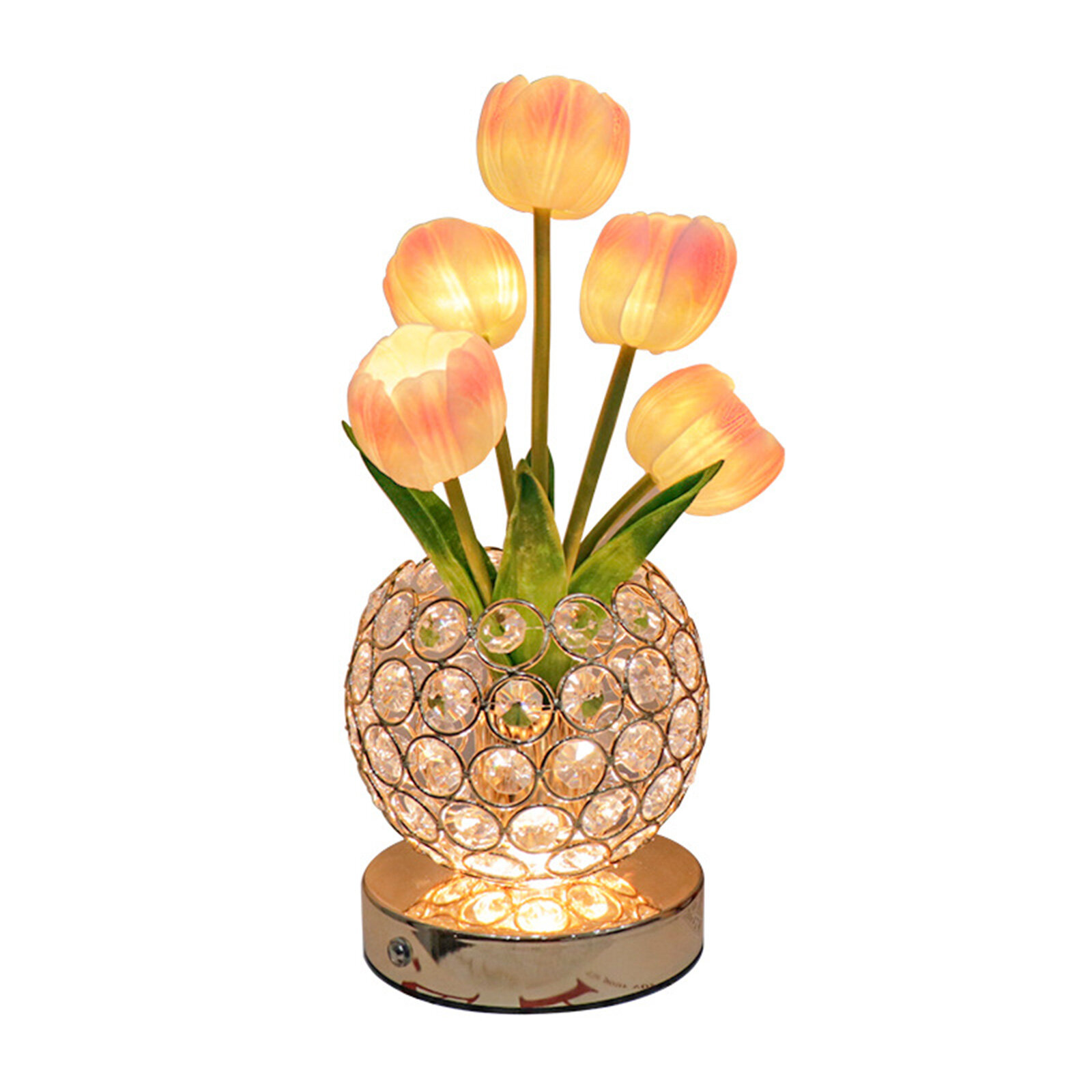 Ночной светильник Tulip Light Luxury Decorative Table Lamp Sleeping Bed Lamp Crystal Ambiance Light 3 Color Temperatures (холодный белый/теплый белый/нейтральный свет) для гостиной, спальни, кровати