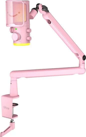 Проводной микрофон FIFINE TAM6 (розовый), электретный, 70-20000 Гц, разъем подключения USB Type-A