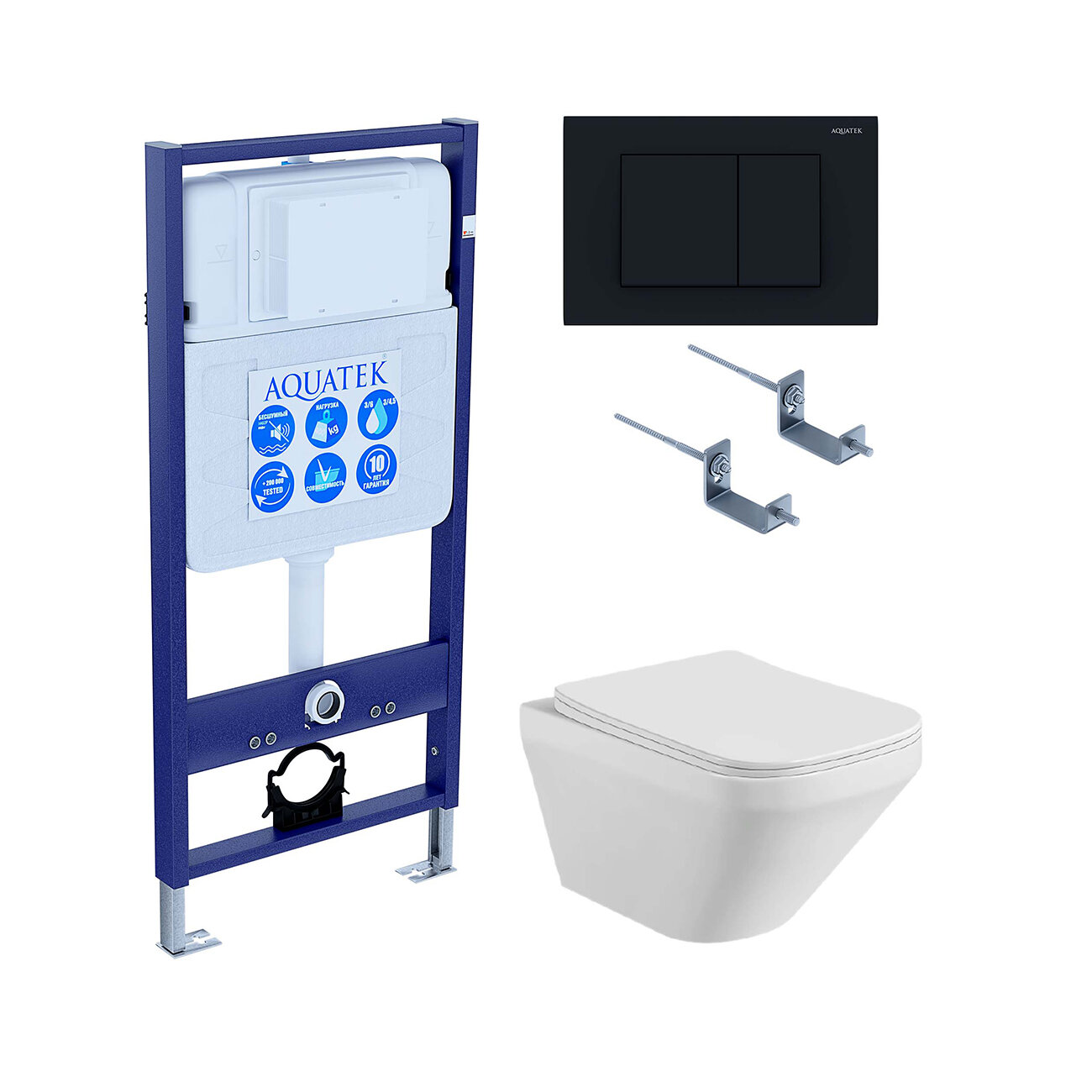 Унитаз с инсталяцией Акватек Лира Set-012 4в1