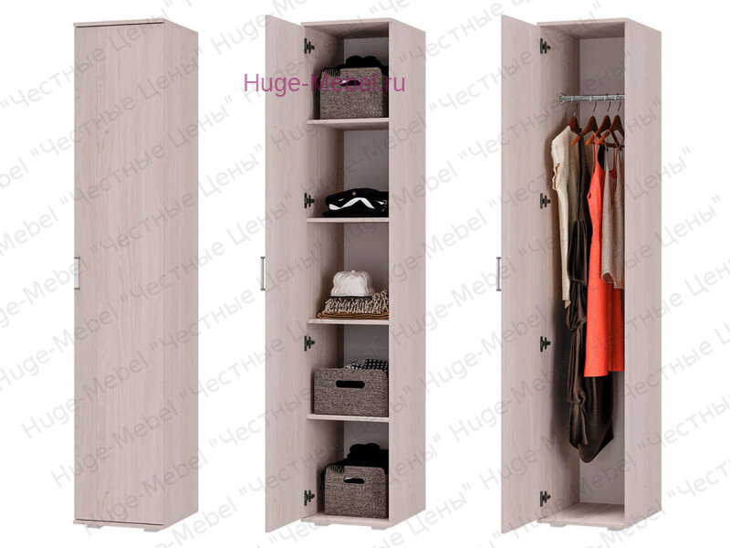 Пенал "Белла" ясень белый Huge Mebel Пеналы. Ширина 400 Высота 2120