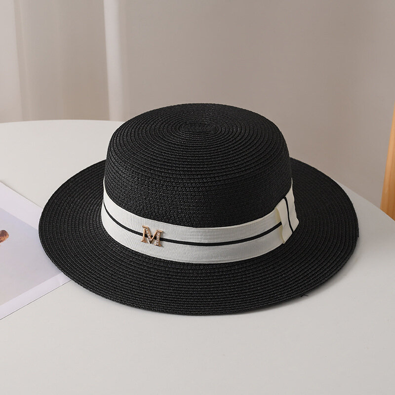 Шляпа-цилиндр, универсальная, пляжная, черная