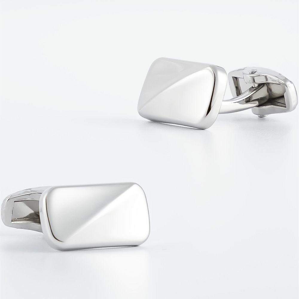 Новые гладкие квадратные манжетные кнопки из черного гальванического металла для мужчин, простые повседневные манжетные кнопки для экспорта