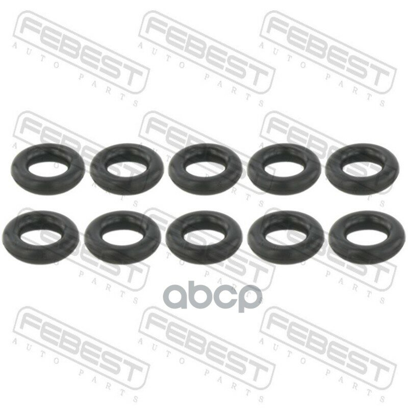 Кольцо уплотнительное форсунки впрыска топлива (10 шт. в упаковке) | прав/лев | Febest арт. RINGFL034PCS10