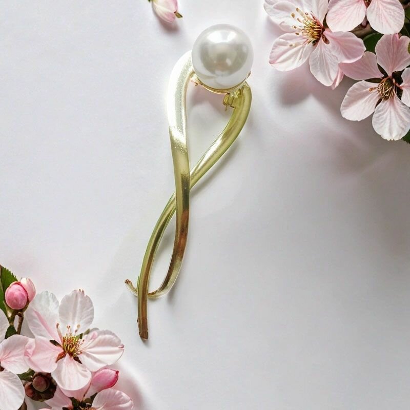 Заколка для волос с жемчугом YZ