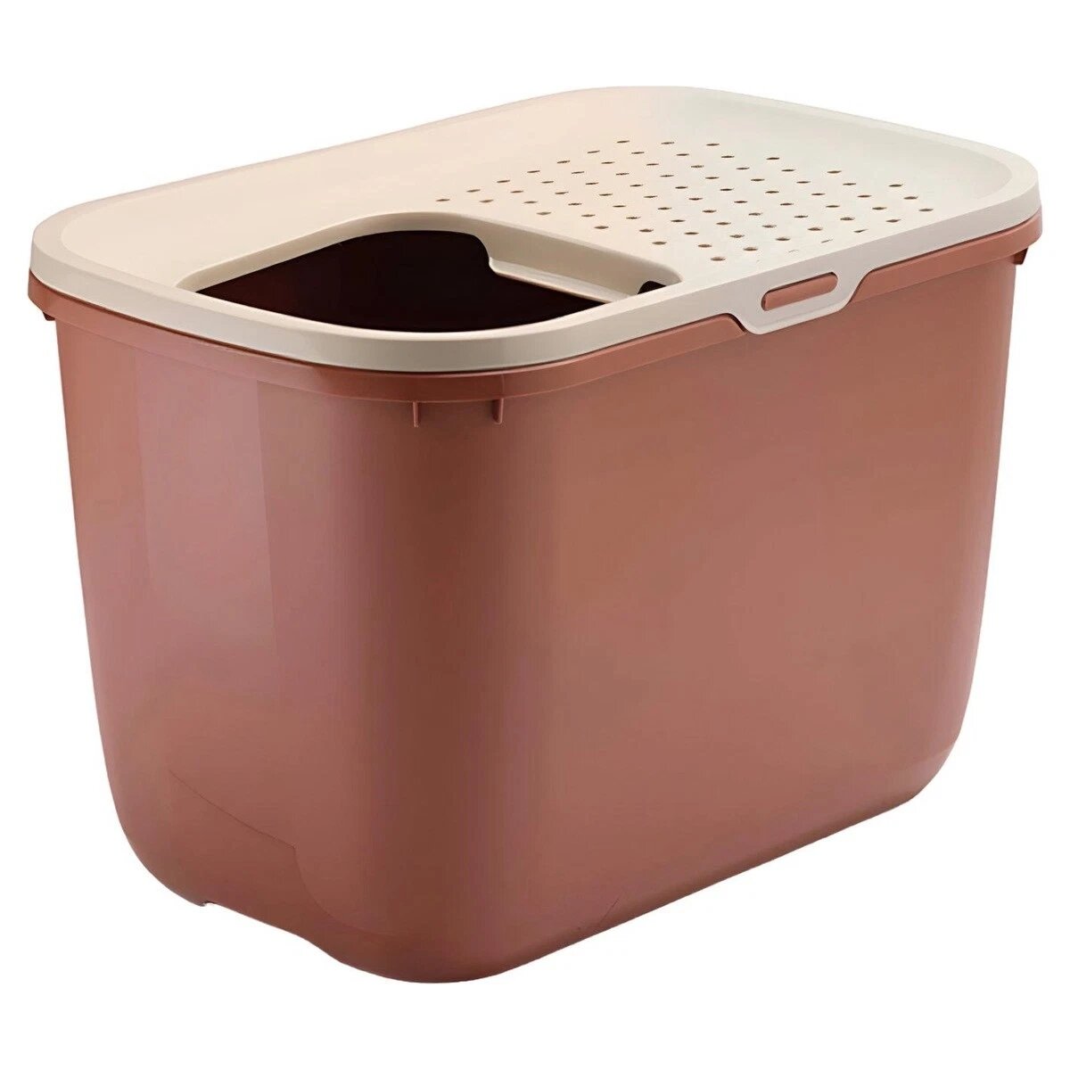 Туалет для кошек Savic Hop In с верхним входом цвет тосканский красный, 58,5х39х39,5 см