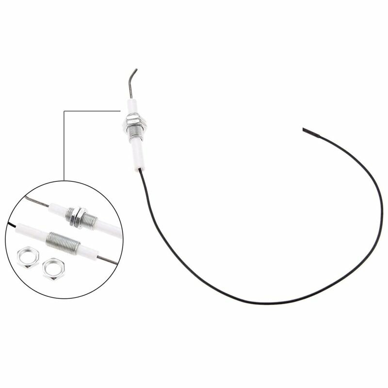 Керамический электрод зажигания с резьбой и проводом 30 см для газовой печи и обогревателя