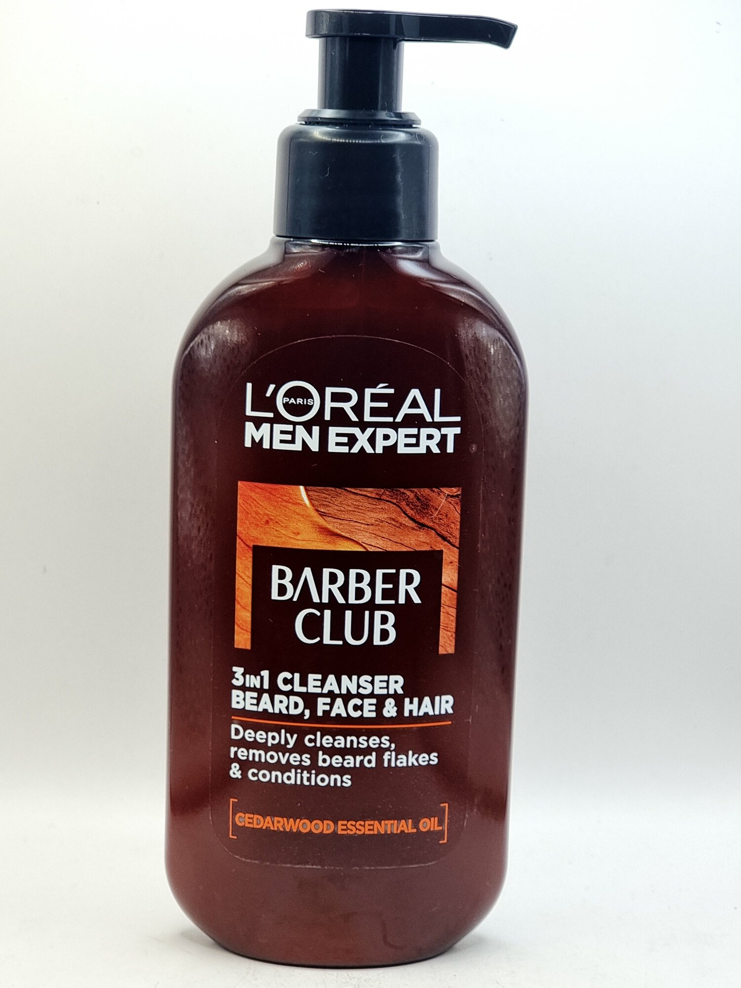 L'Oreal Paris Средство для умывания 3-в-1 для бороды, лица и волос Barber Club Short Beard & Face, 200 мл (Франция)