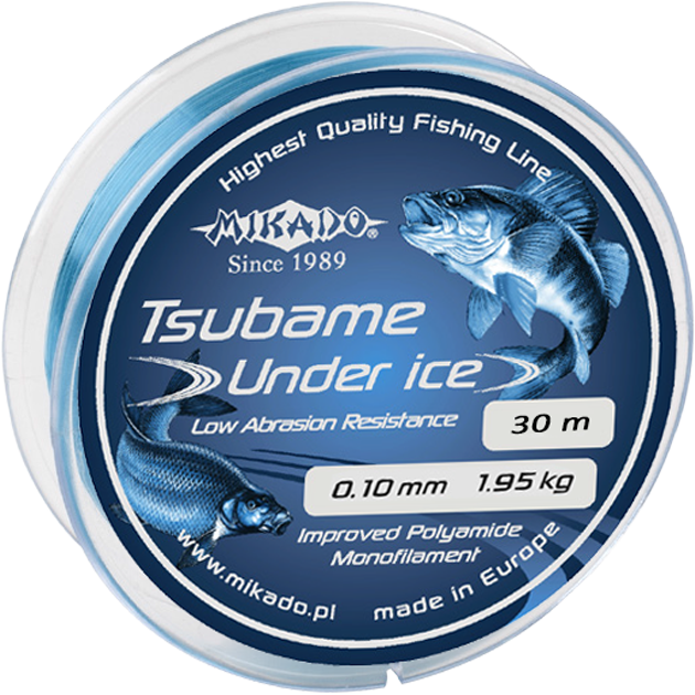 Зимняя леска Mikado TSUBAME UNDER ICE 0,14 (30 м) - 2.95 кг.