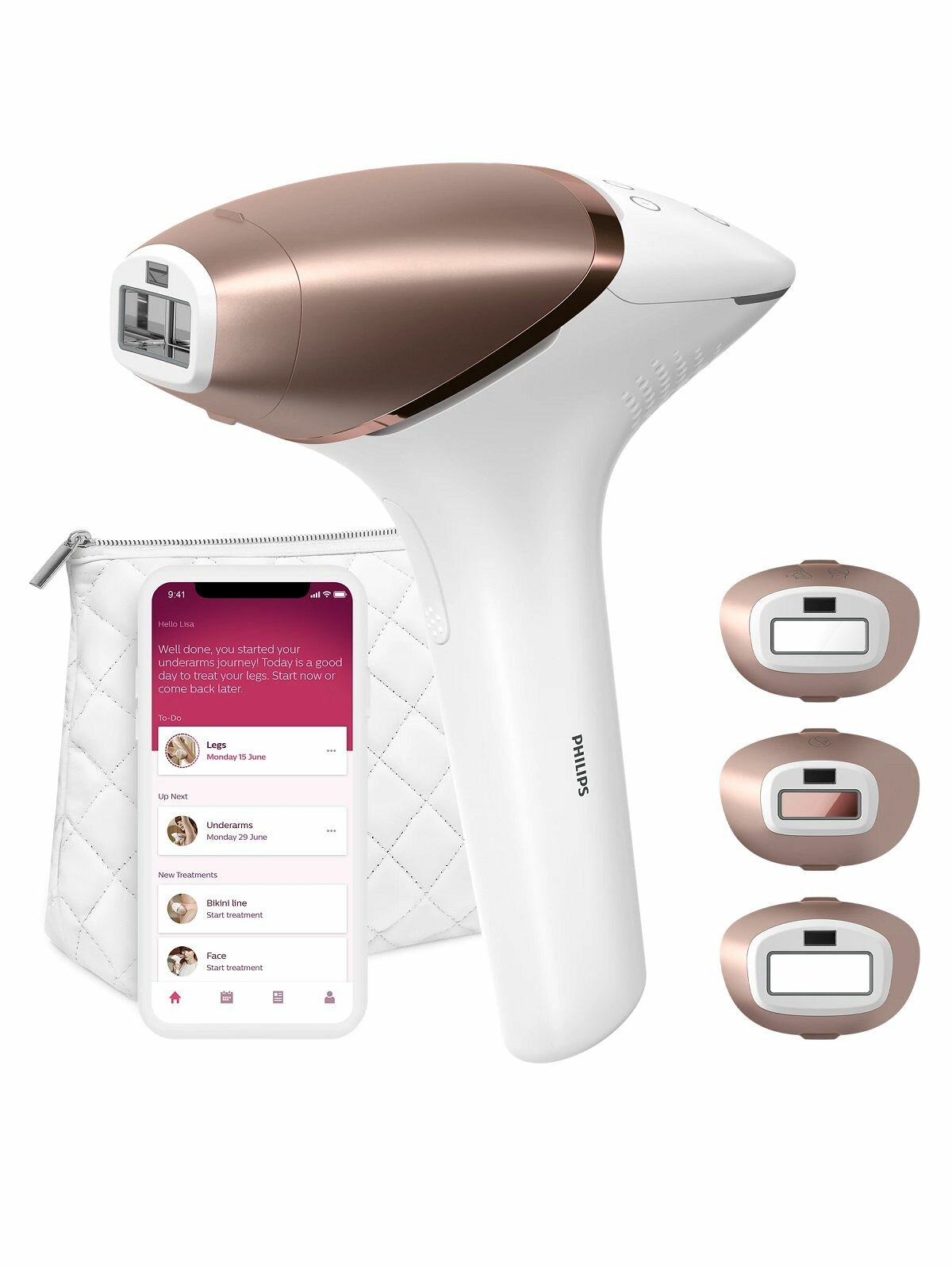 Фотоэпилятор Philips Lumea IPL 9000 Series BRI955/60, для лица, тела и бикини, синхронизация с смартфоном