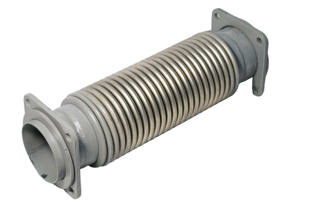 Сильфон 54115-1203012-01 (металлорукав гофра нержавеющая сталь 0,35 мм, фланец 4 отверстия)