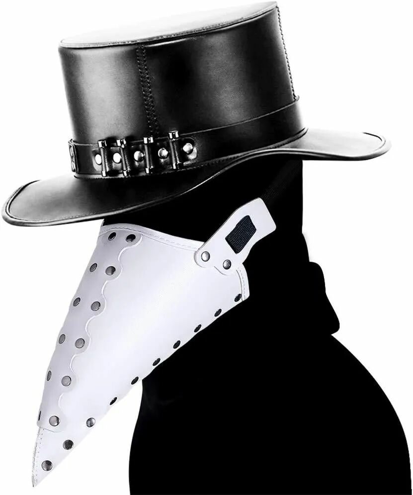 Маска чумного доктора из искусственной кожи, стимпанк-маска с длинным птичьим клювом для Хэллоуина и косплея.