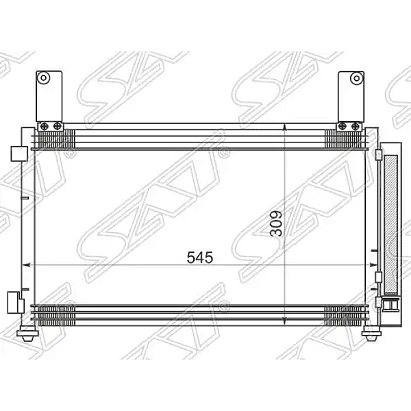 SAT ST-DW11-394-0 (STDW113940_SA1) радиатор кондиционера Chevrolet (Шевроле) Matiz (Матиз) 05-10 / spark 05-10 / Daewoo