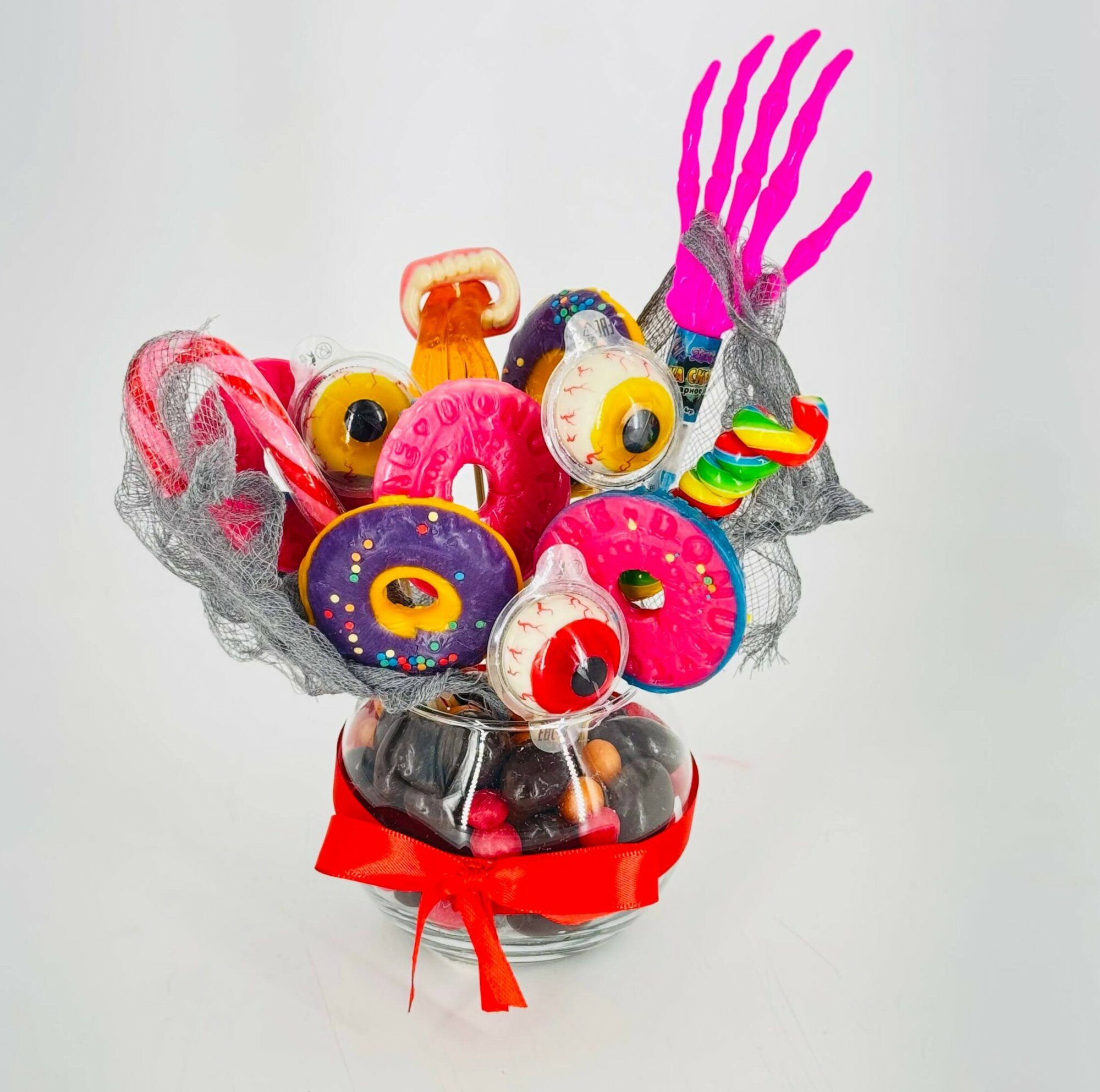 Сладкий букет на Хеллоуин. Детский букет "Сладость или гадость?"