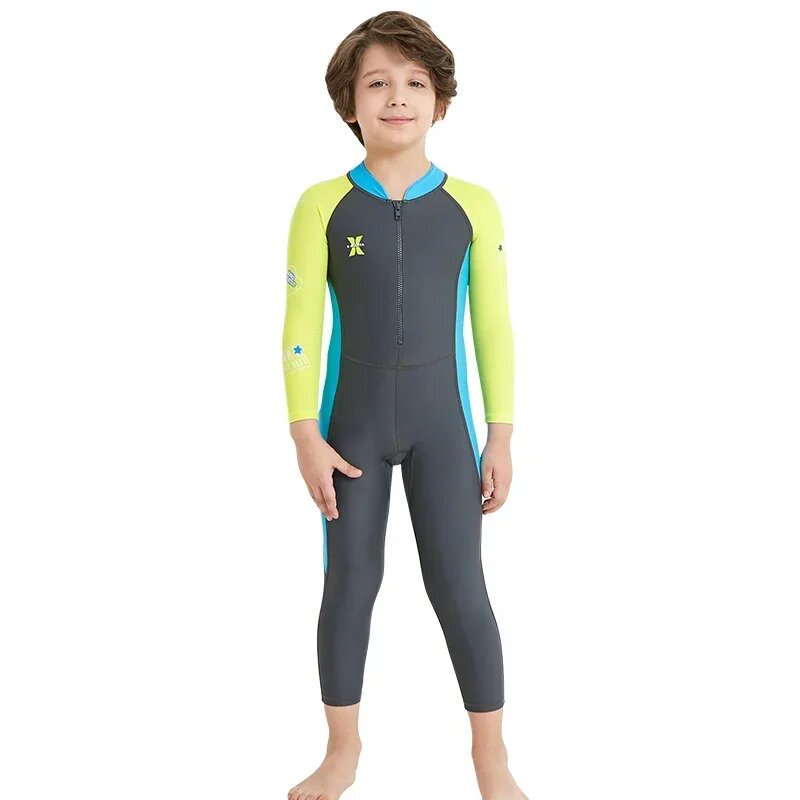 Детский гидрокостюм DIVE&SAIL UPF50+ 1мм розового цвета S, grey for boy