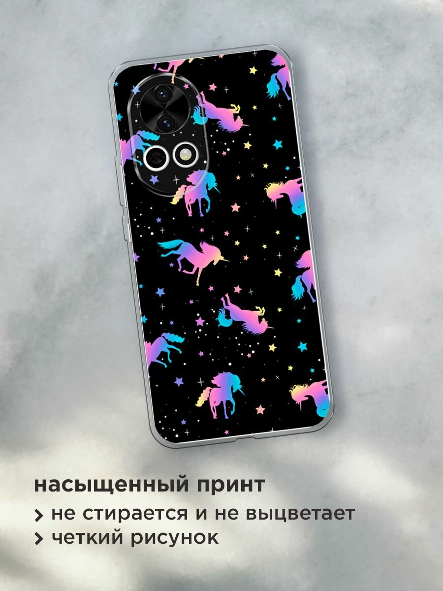 Чехол на Huawei Nova 12/Nova13 / Хуавей Нова 12/Нова 13 с принтом "Единороги градиент" — фото 1