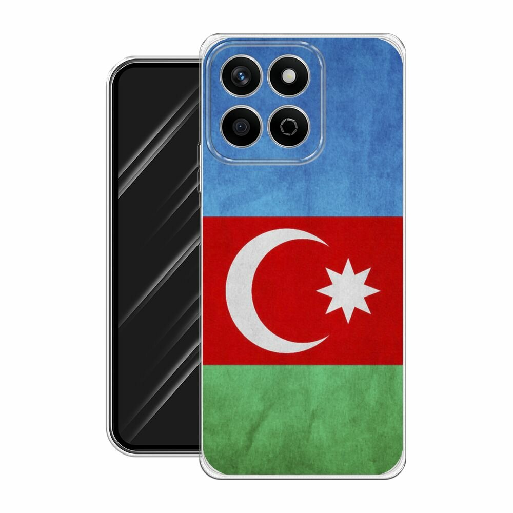 Чехол на Honor X7c / Хонор X7c с принтом "Флаг Азербайджана" — фото 1
