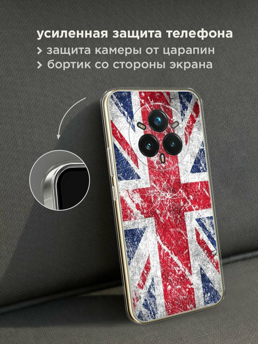 Чехол на Realme 14 Pro+ / Реалми 14 Про+ с принтом "Флаг британский" — фото 1