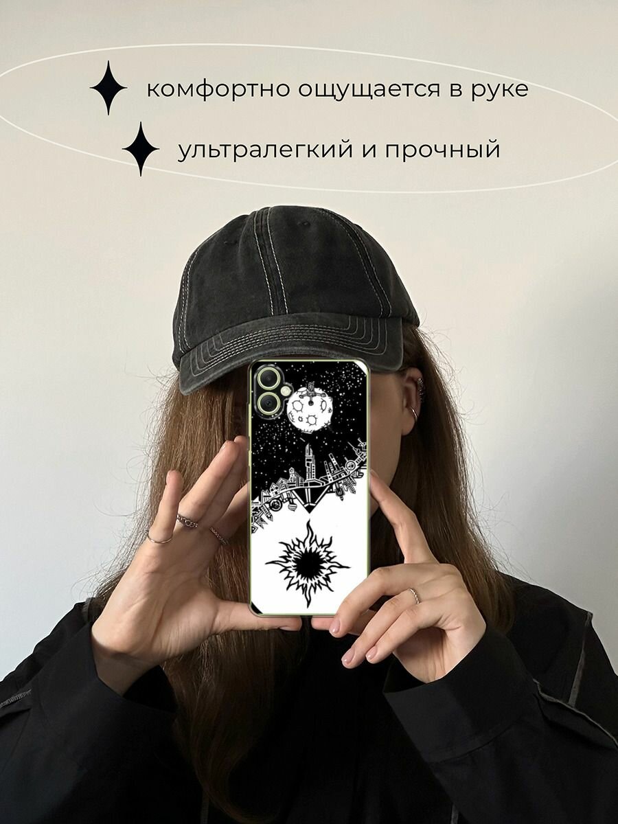 Чехол на Samsung Galaxy A05 / Самсунг Галакси A05 с принтом "Инь янь геометрия" — фото 1