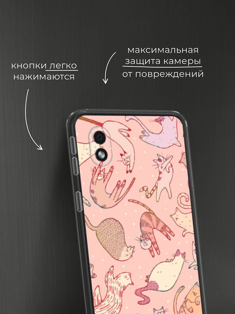 Чехол на Samsung Galaxy A01 Core / Самсунг Галакси А01 Core с принтом "Розовое счастье" — фото 1