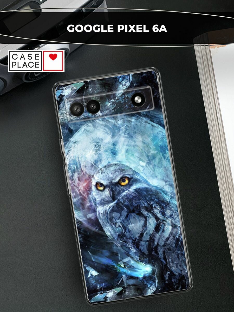 Чехол на Google Pixel 6A / Гугл Пиксель 6A с принтом "Сова арт 8"