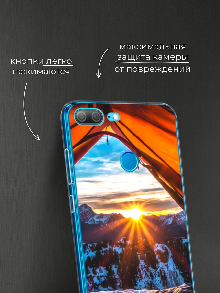 Силиконовый чехол на Honor 9 Lite / Хонор 9 Лайт с принтом "Горы 7" — фото 1