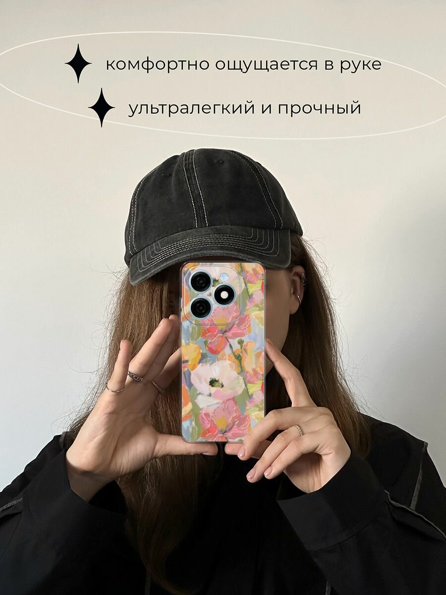 Чехол на Tecno Spark 20 / Текно Спарк 20 с принтом "Акварельные анемоны" — фото 1