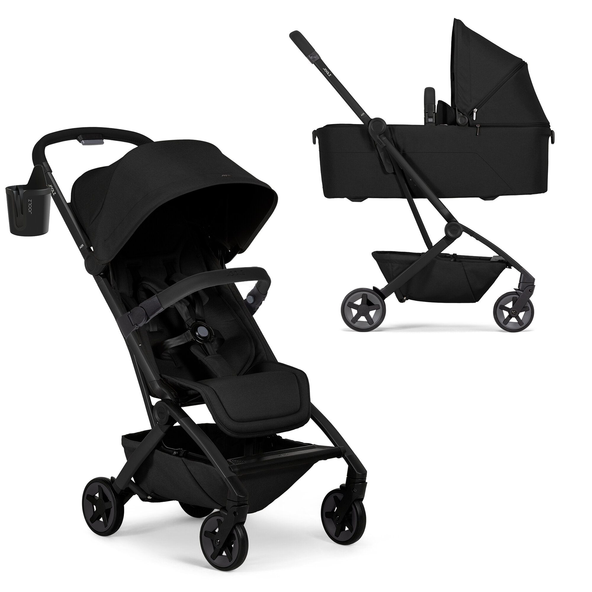 Детская коляска 2в1 Joolz Aer 2, цвет Space Black SE (Чёрный), артикул производителя 320440 / 320050