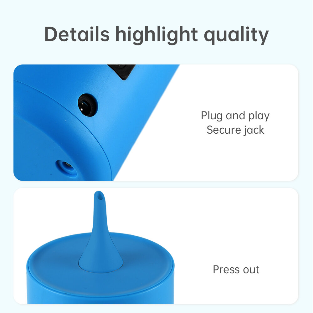 Мини-электрический насос для воздушных шаров, портативная машина для надувания воздушных шаров с прессом и автоматическим надувным устройством для воздушных шаров, противоскользящий воздушный насос для гелиевых шаров, все воздушные шары