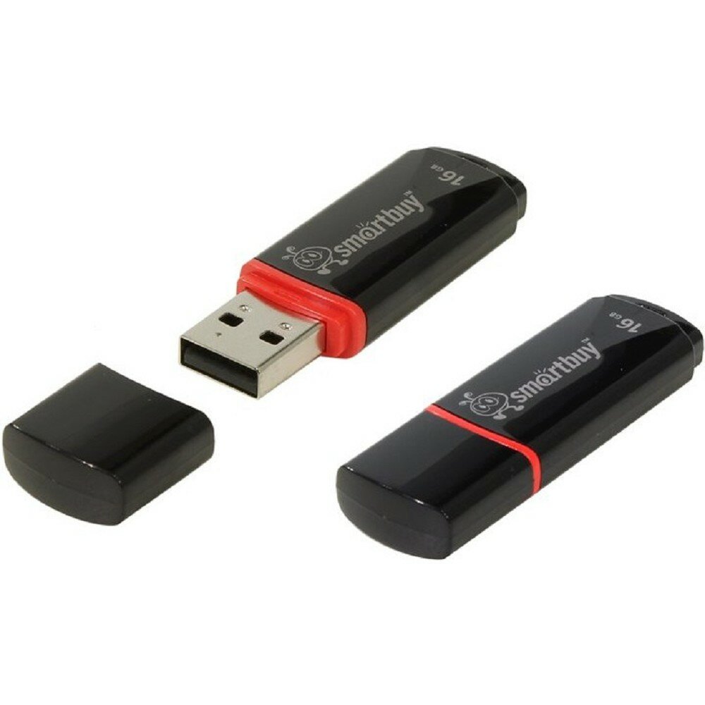 Флешка USB Flash Smartbuy SB16GBCRW-K Черный 16 ГБ