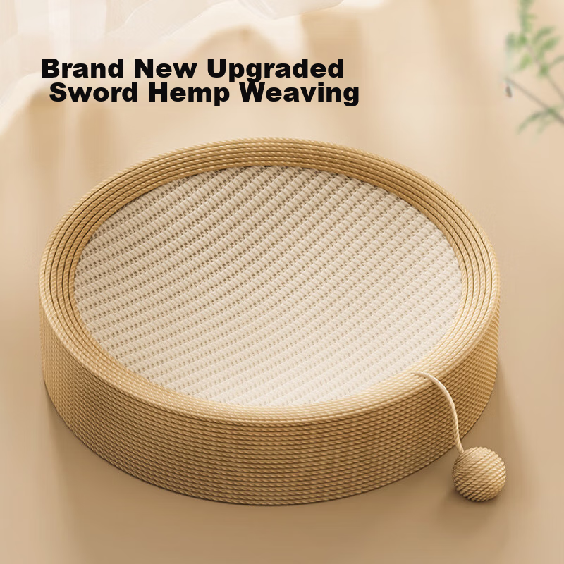 Crazy Owner Sisal Cat Scratching Post, Cat Bed, Cat Toy, Durable, No Shedding, Scratch-Resistant, Integrated Cat Scratching Rope, Cat Supplies