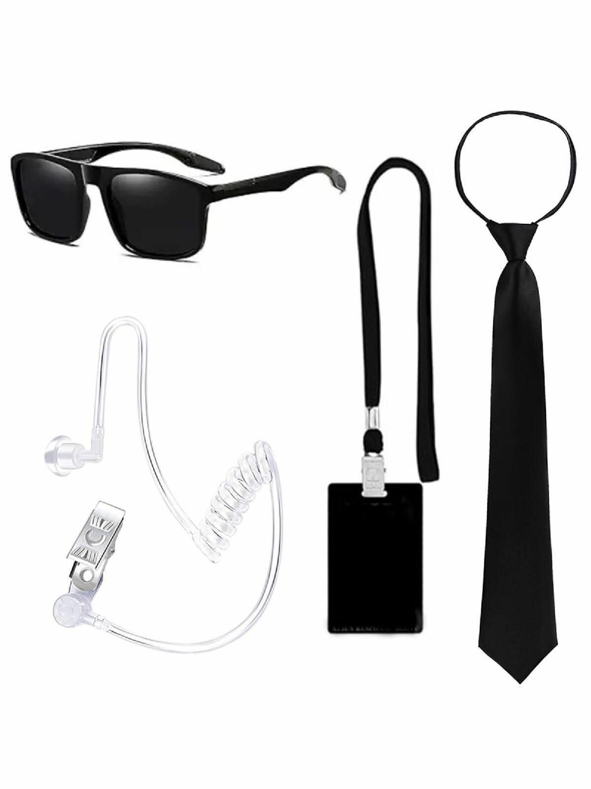 Шпионский комплект с наушниками и галстуком, - алдульт - Набор 4