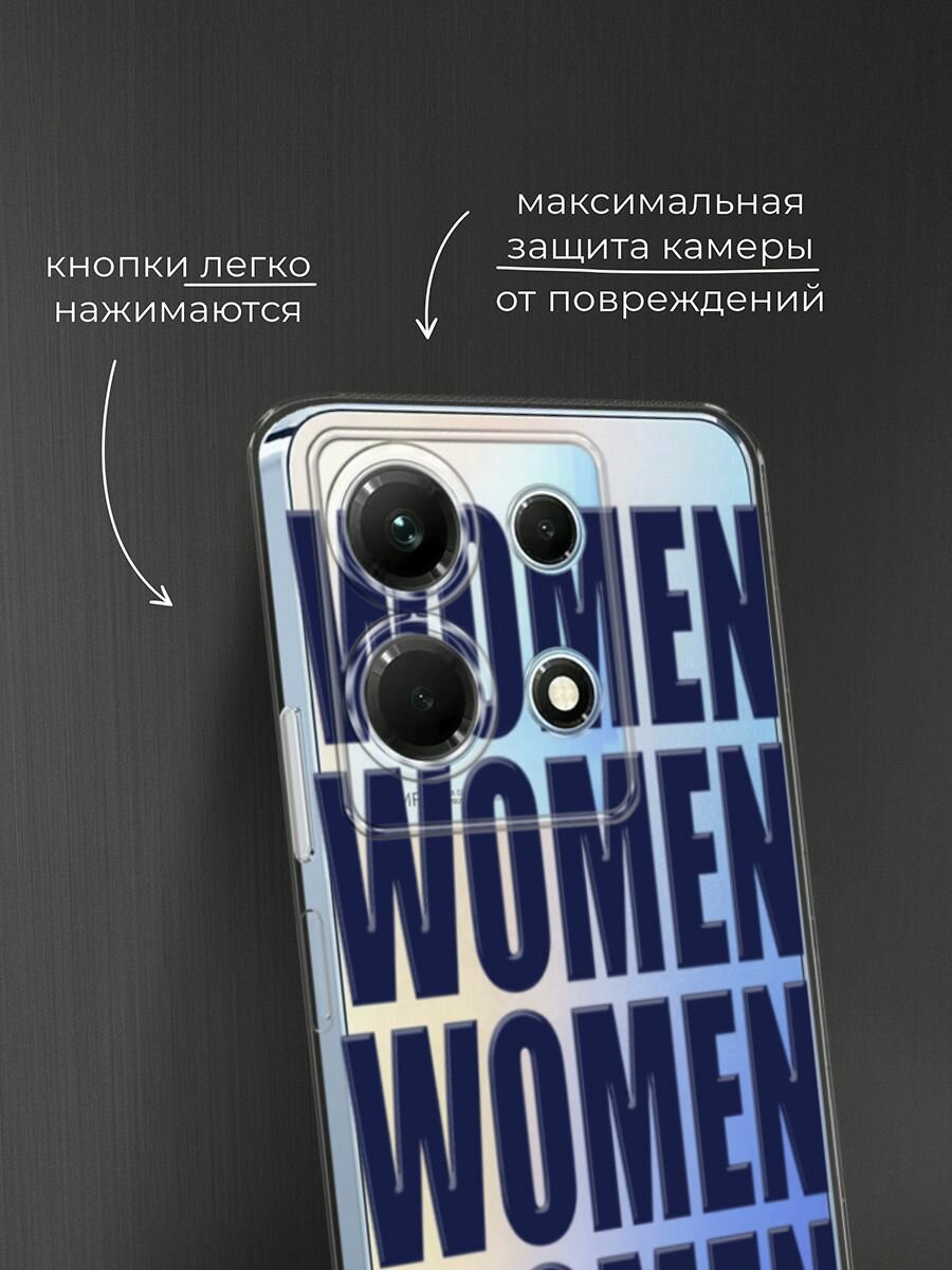 Чехол на Infinix Note 30 4G / Инфиникс Нот 30 4G с принтом Woman blue — фото 1