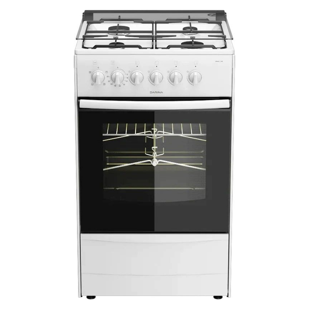 Плита Darina 1B KM441 306 W, газовая, электрическая духовка, белая
